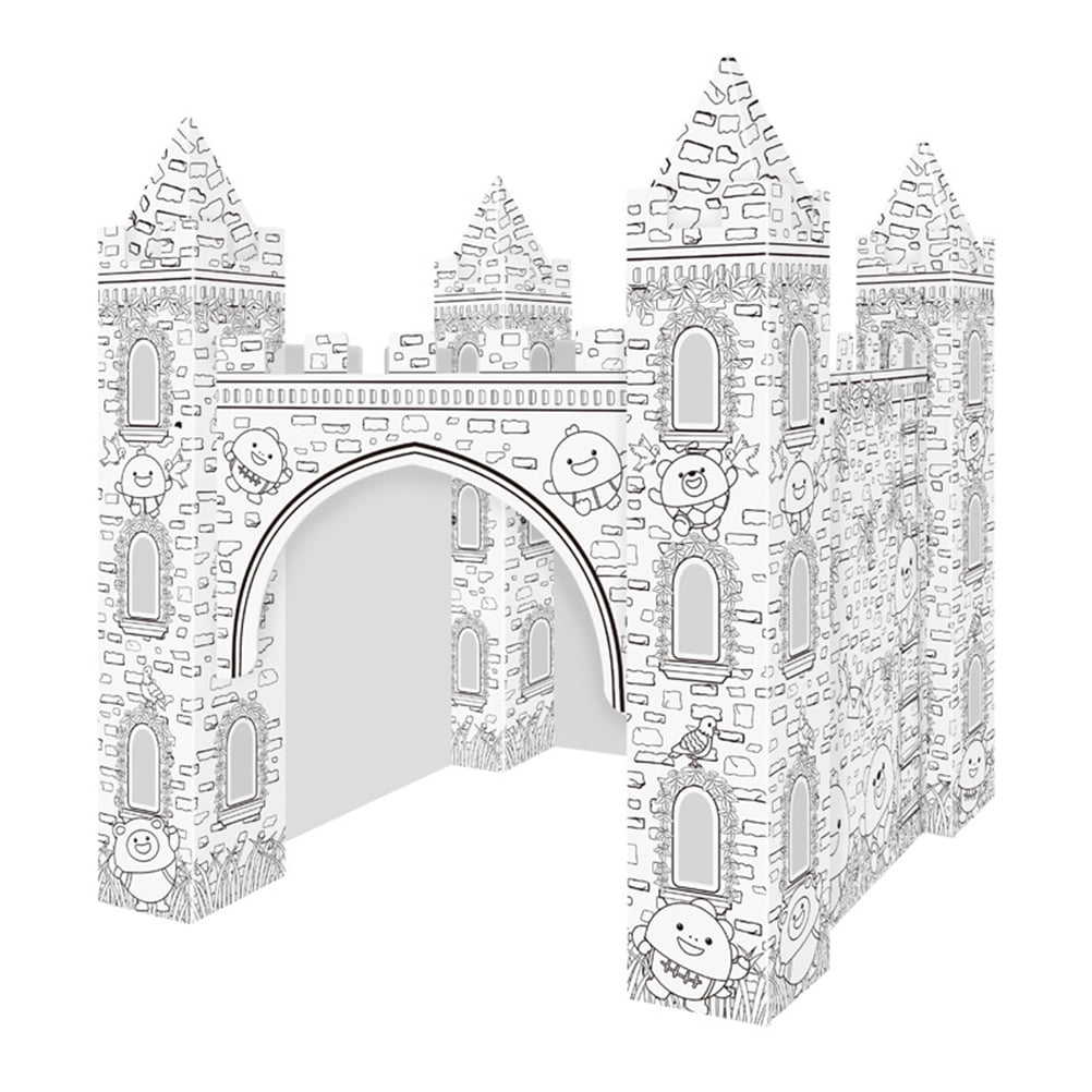 Eease Colorizing 3D Castle Paper Fairy Tale Castle Art Craft Supplies ...