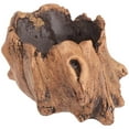 Decorative Concrete Planter Flowerpot Imitation Wooden Stump Small ...