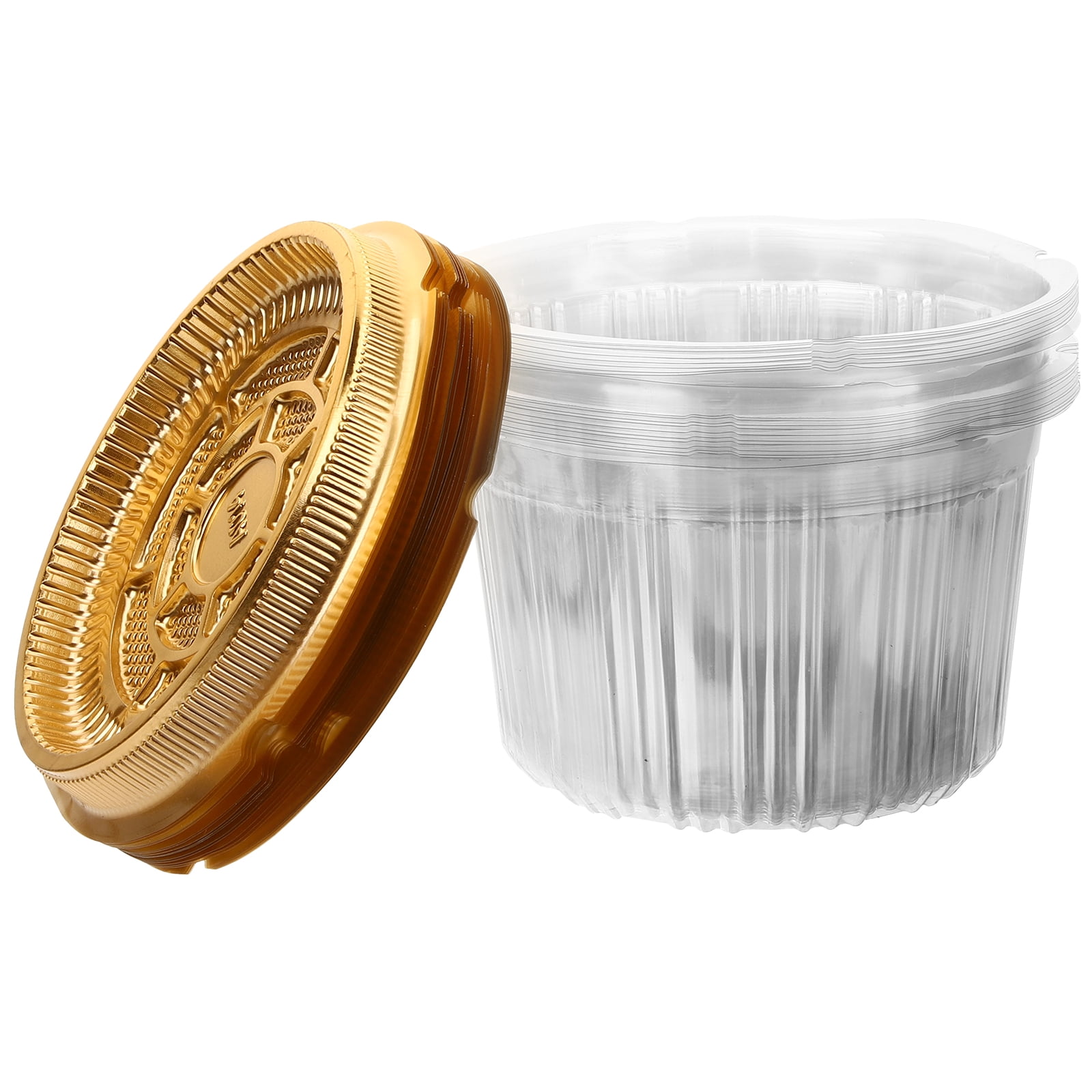 FUEENIRVA Premium Golden Plastic Cake Boxes Easy Assembly for Cake ...