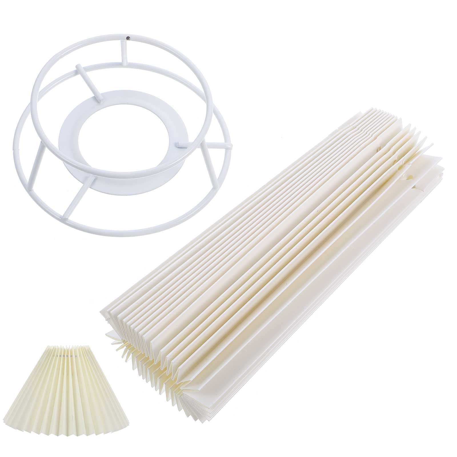 Eease DIY Lampshade Pleated Lamp Cover Living Room Bedroom Fabric Lamp ...