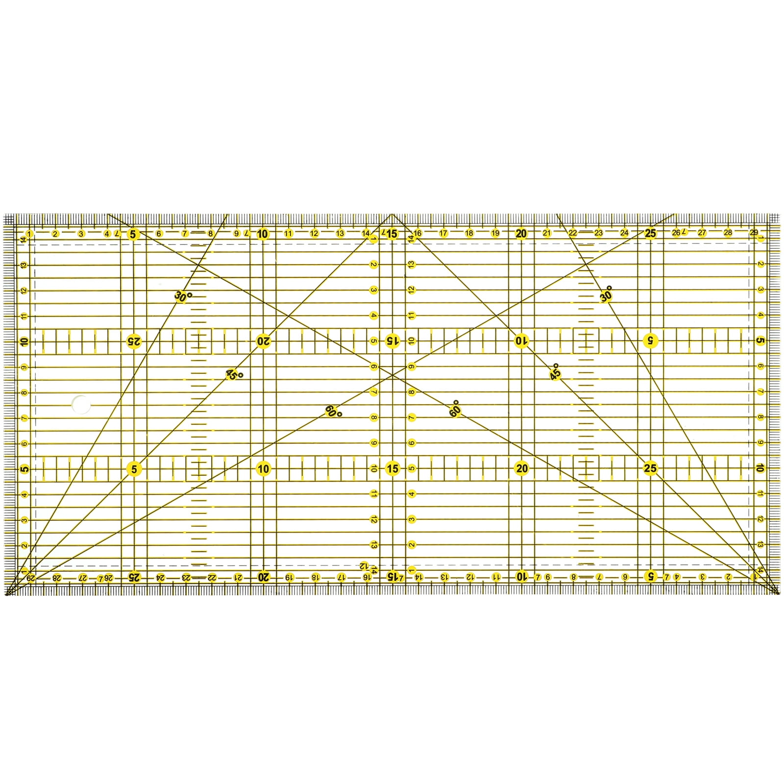 Eease Double Colored Grid Quilters Ruler for Sewing Quilting - Walmart.com