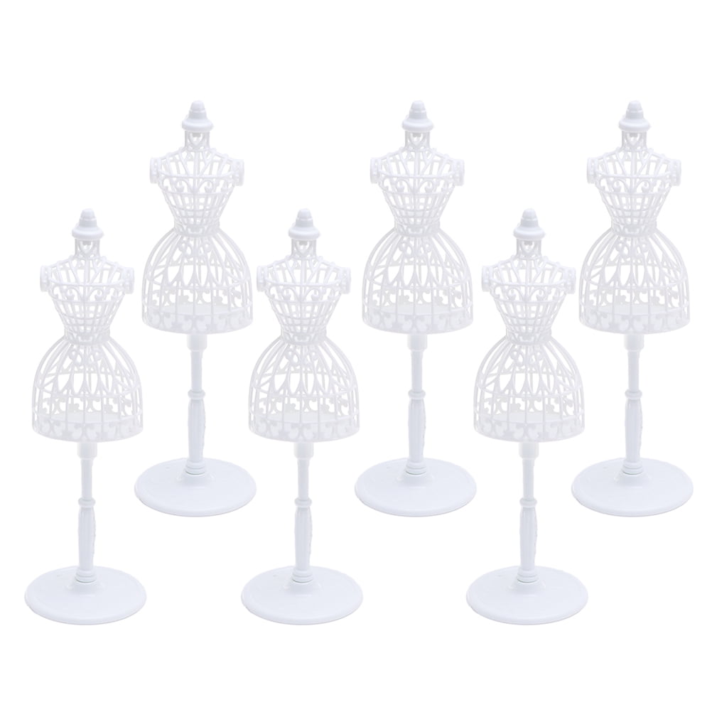 Eease Dress Form Mannequin Wire Frame Stand White 6Pcs Rack - Walmart.com