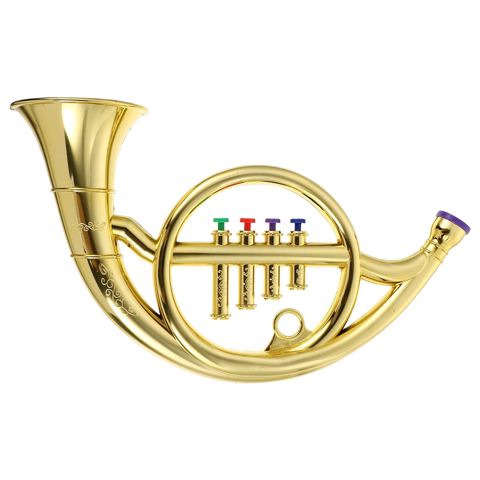 Eease Golden Bugle Children French Horn Toy Wind Instrument for Kids ...