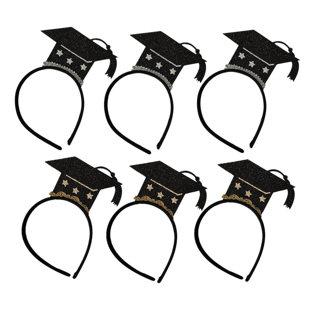 Eease Headband 6PCS Grad Cap Bopper Graduation Party Favor (Golden ...