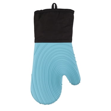 Hirioo Blue White Fluid Art for Silicone Oven Mitts for BBQ, Baking ...