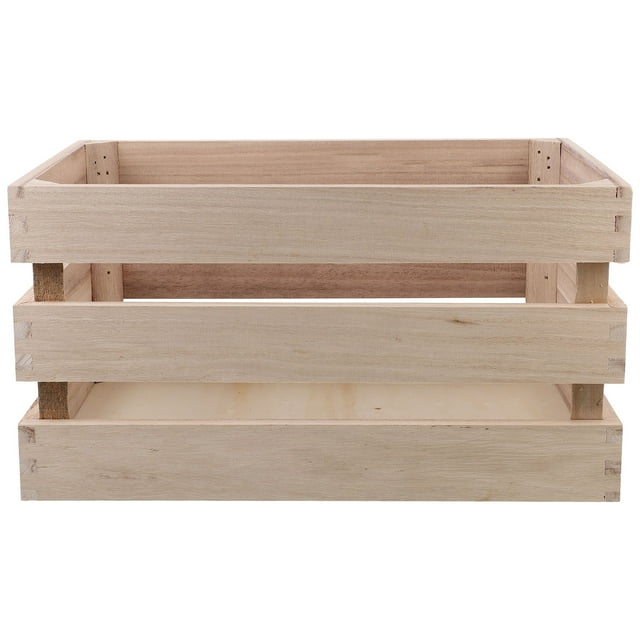 Eease Hemoton Wooden Cube Box Rustic Nesting Storage Crates 30x20cm for ...