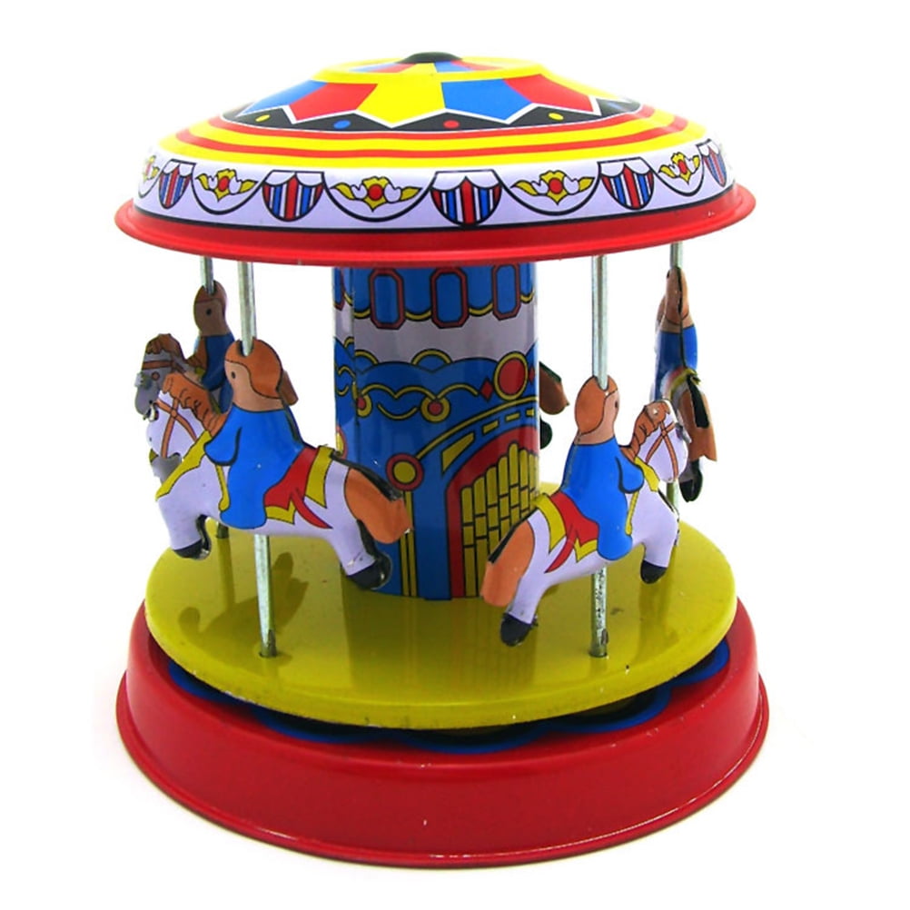 Eease Horse Figurine Merry-Go-Round Clockwork Toy for Home Decor ...