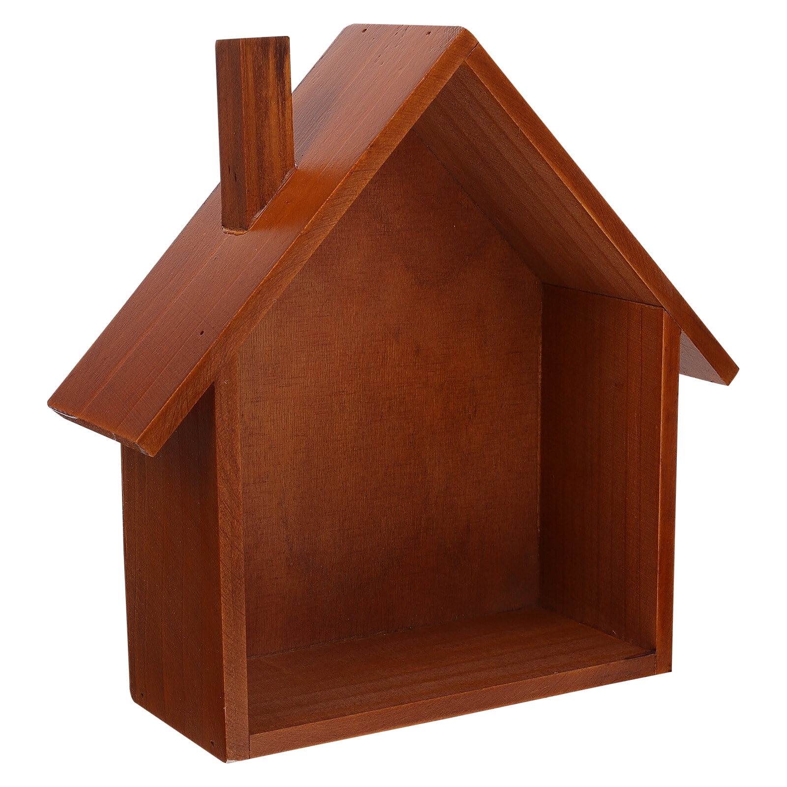 FUEENIRVA Brown House Shaped Storage Shelf Decorative Rack for Children ...