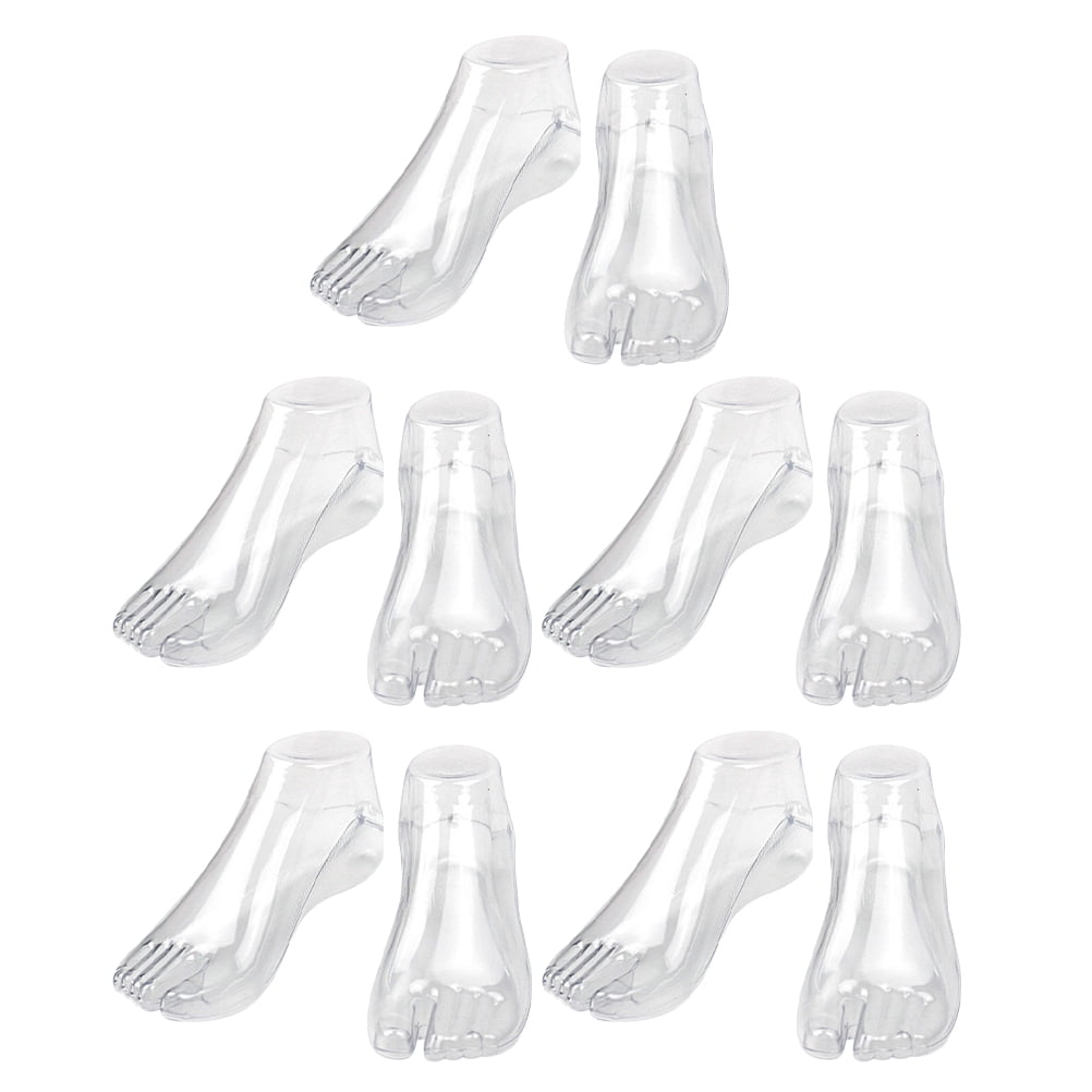 Eease Kids Plastic Foot Model Tools: 5 Pairs 18cm Thong Style Feet ...