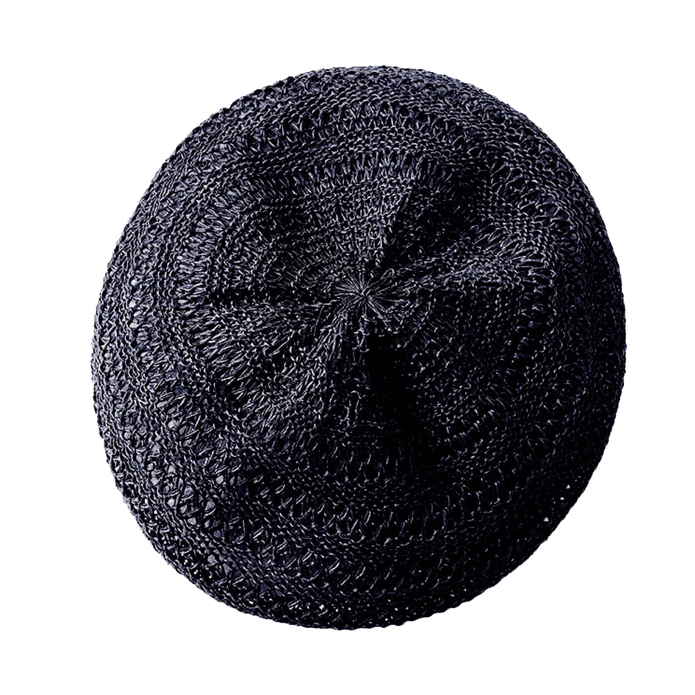 Eease Kids & Women's Crochet Beret Hat French Style Straw Boho Cap ...