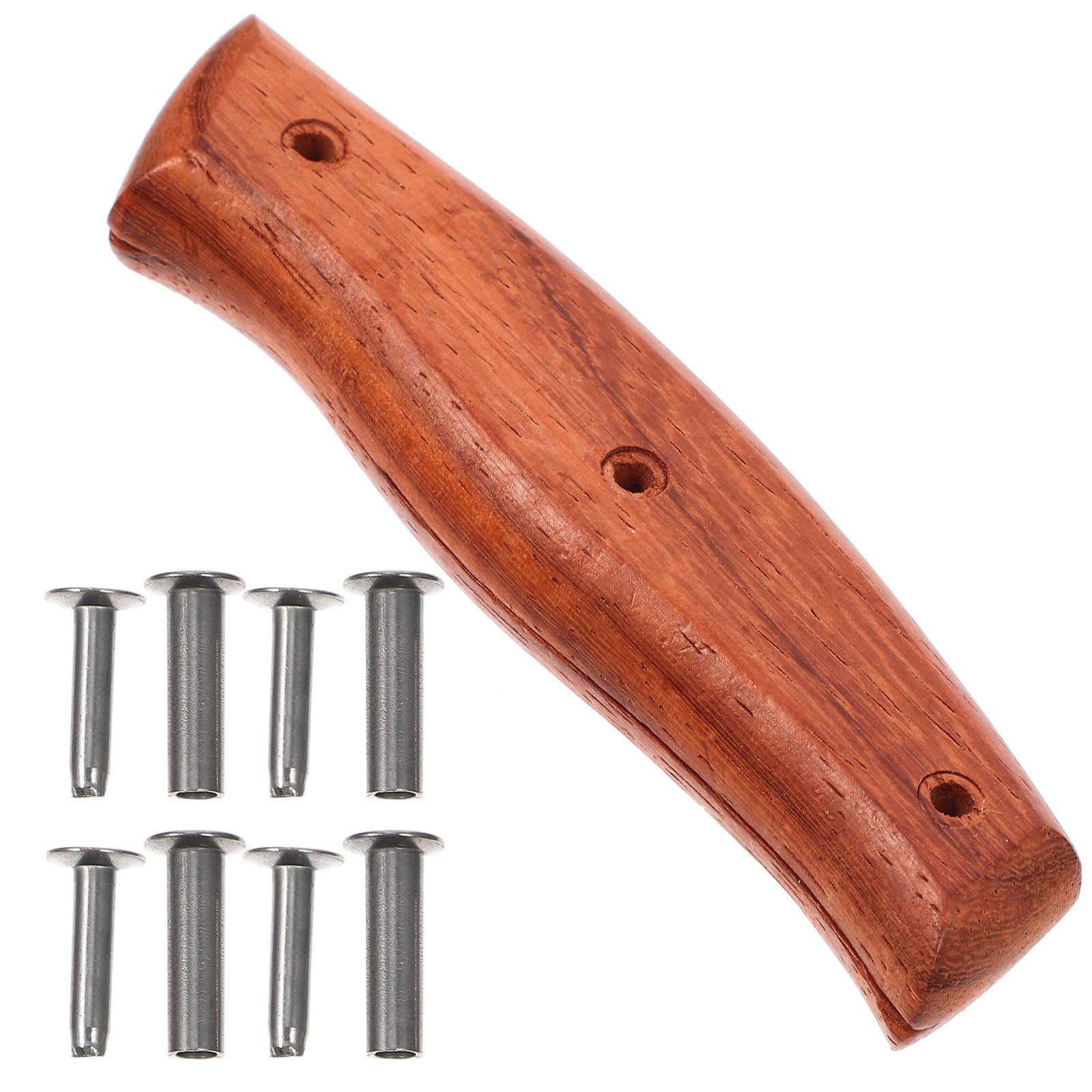 Eease Kitchen Knife Replacement Handle Wooden Cutter Grip Dark Red ...