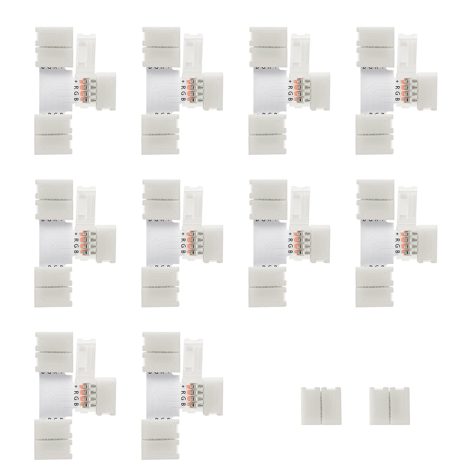 Eease LED Strip Light Connectors T-Shape 10pk for 5050 RGB LED Lights ...