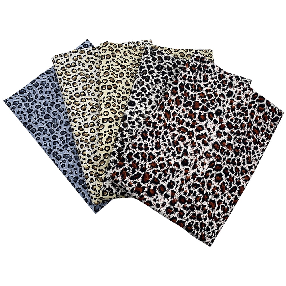 Eease Leopard Print Cotton Fabric Bundle for Sewing and Crafting ...