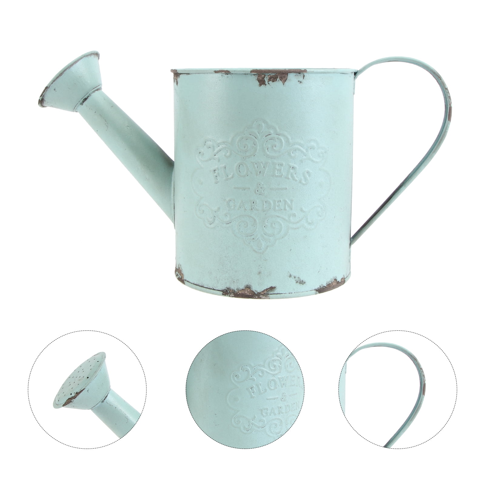 WRITWAA Decorative Metal Bucket Flower Pot Vase - 1 Piece Stylish ...