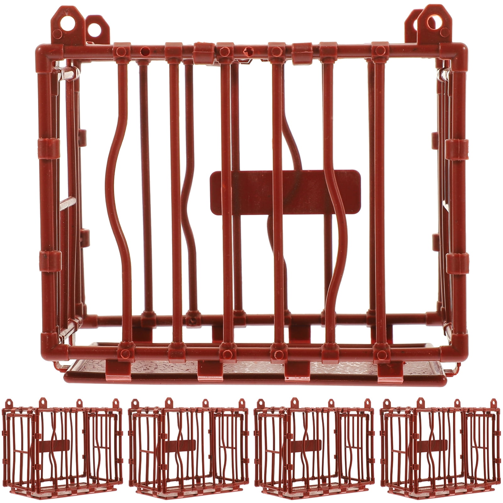Eease Mini Animal Cage Model Toy Fence 5pcs Corral Plastic Fencing ...