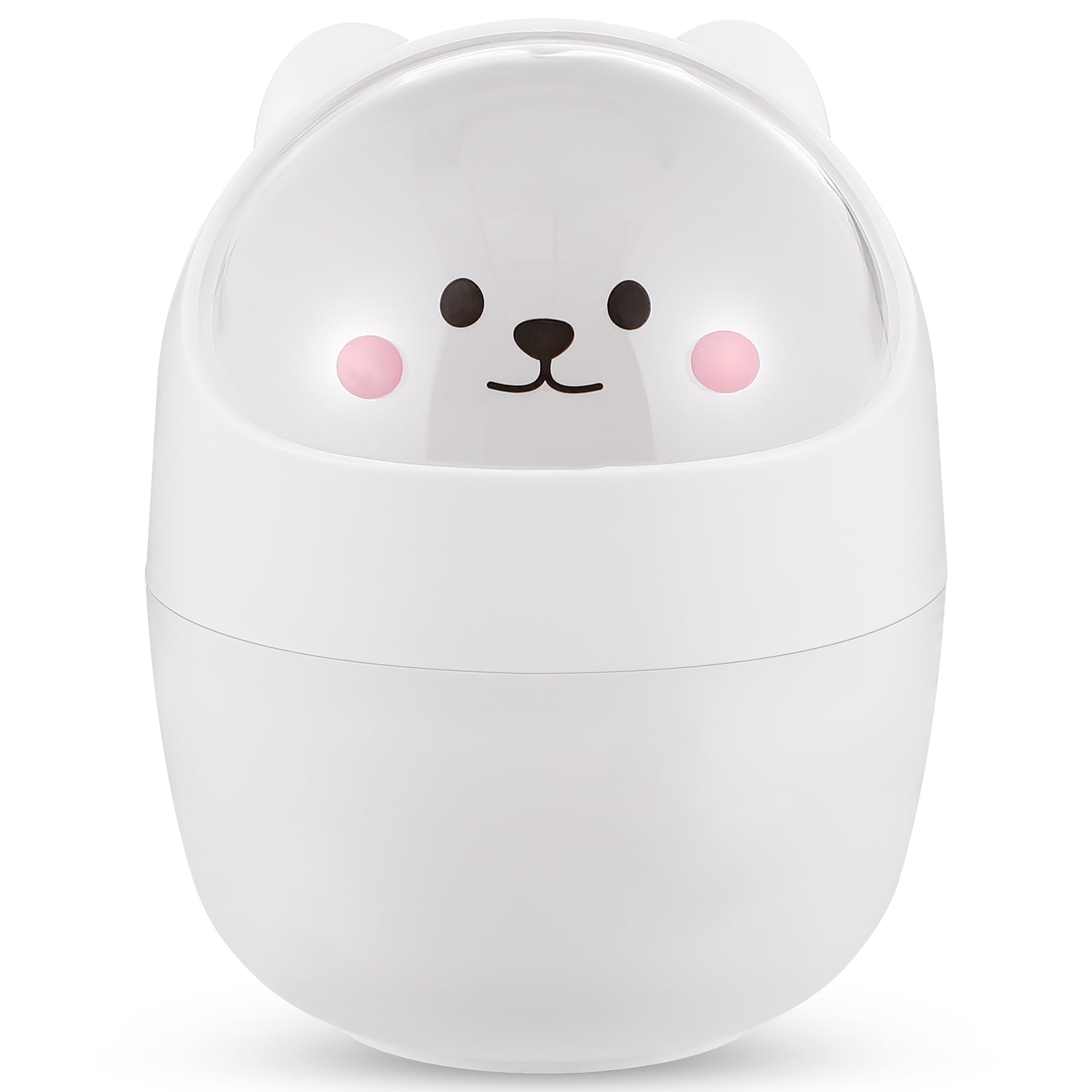 Eease Mini Office Dumpster Desk Trash Can Lid Shake Table Top Bucket ...