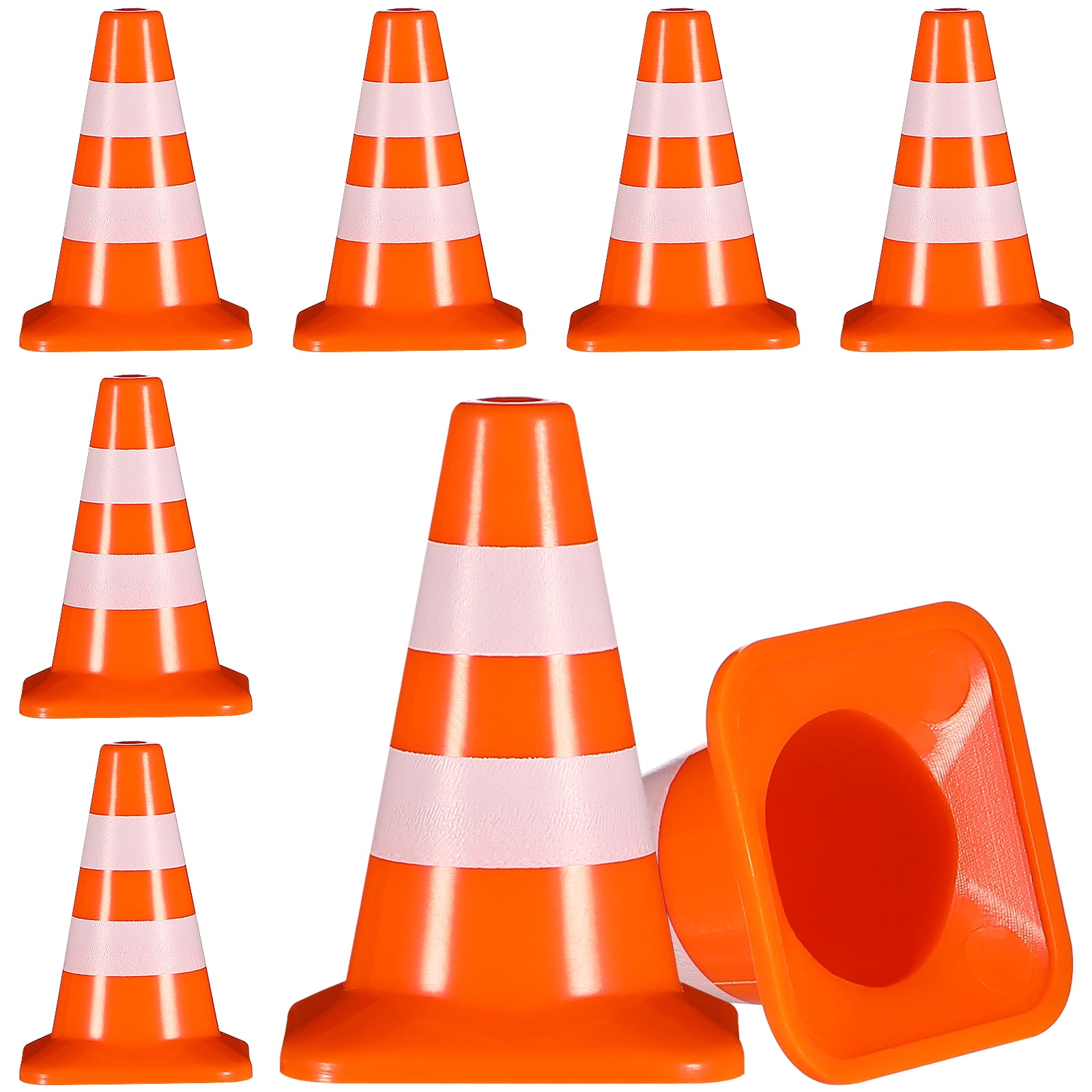Mini Traffic Cones for Kids - 7PCS Plastic Roadblock Cones for Parties ...