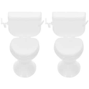 OGITUDE Doll House Toilet Mini flushing Toilet Toy Doll House Miniature ...