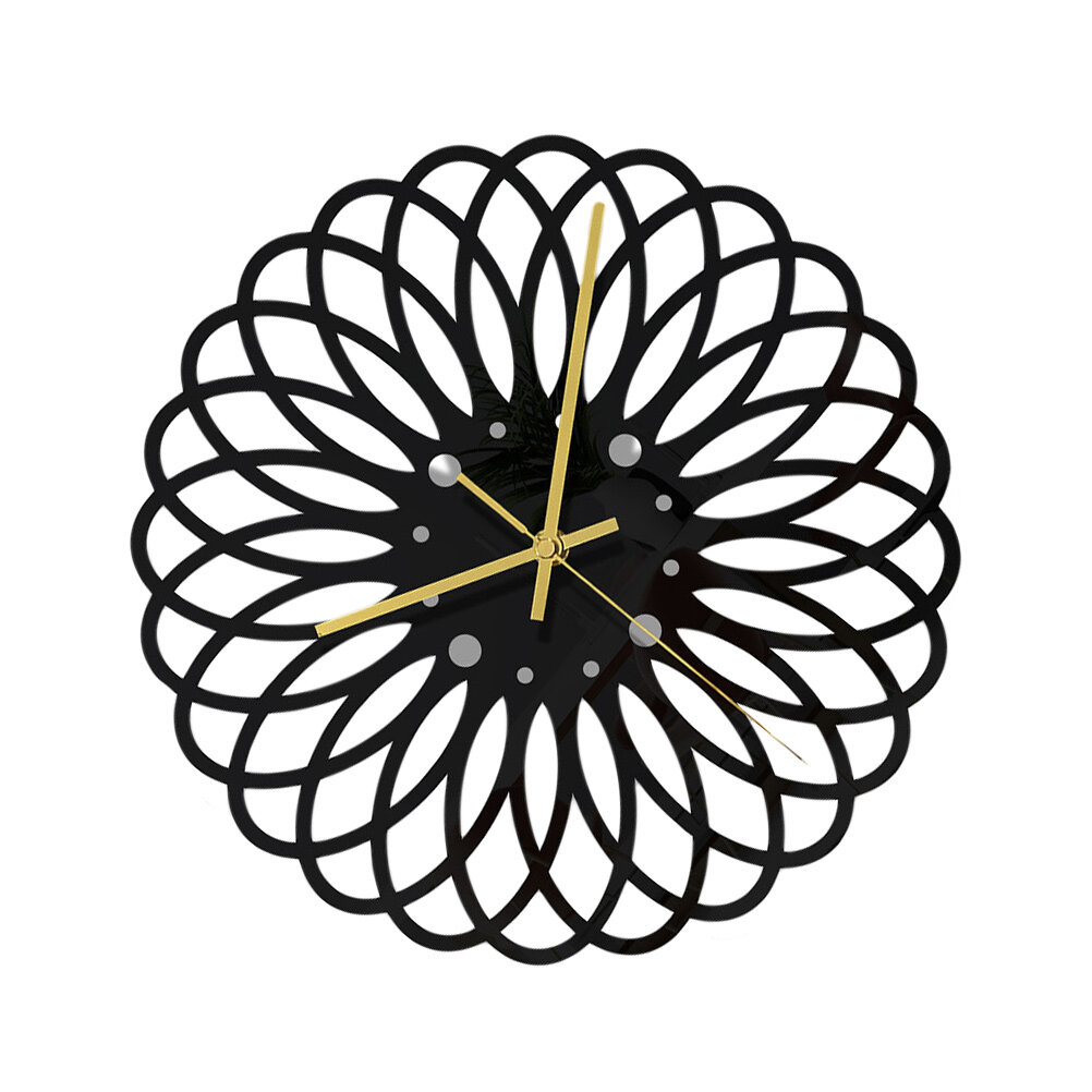 Eease Modern Style Wall Clock Black Acrylic Wall Clock Mute Wall Clock ...