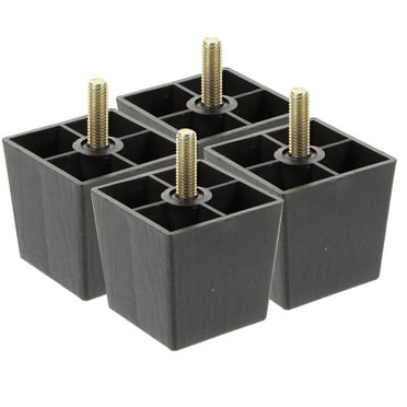 JSP Manufacturing Heavy Duty Black Plastic Bed Frame Feet Glide Legs ...