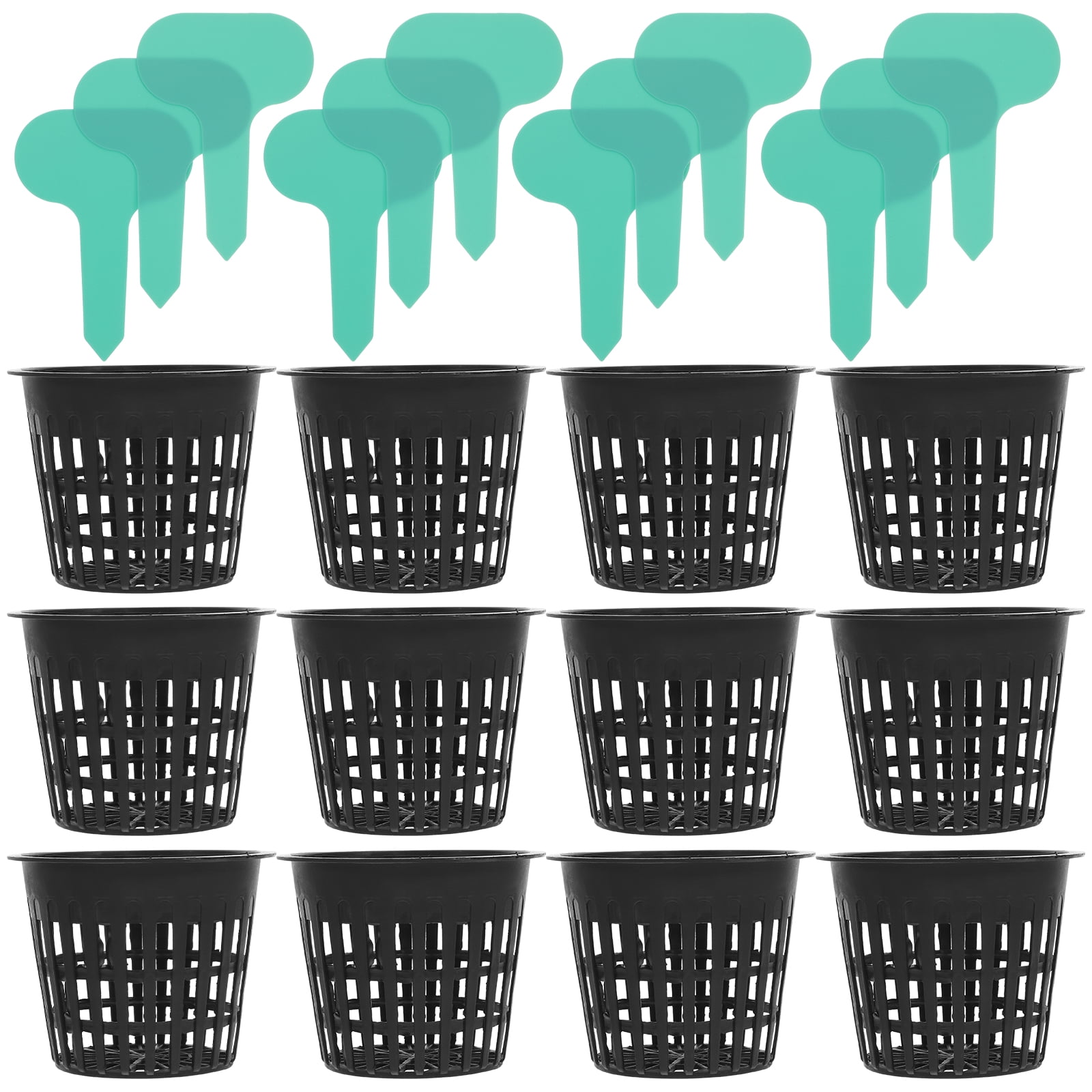 Eease Plastic Hydroponic Cups with Self-Watering Wick and Labels for ...