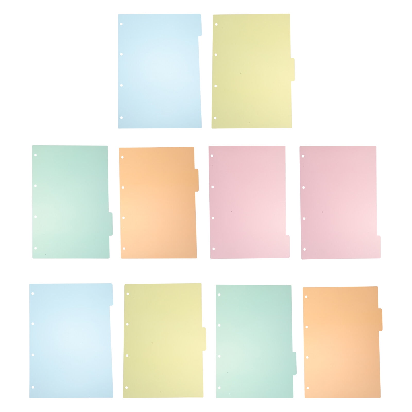 Eease Pocket Plastic Dividers 10pcs Notebook Divider Binders 4 Ring ...