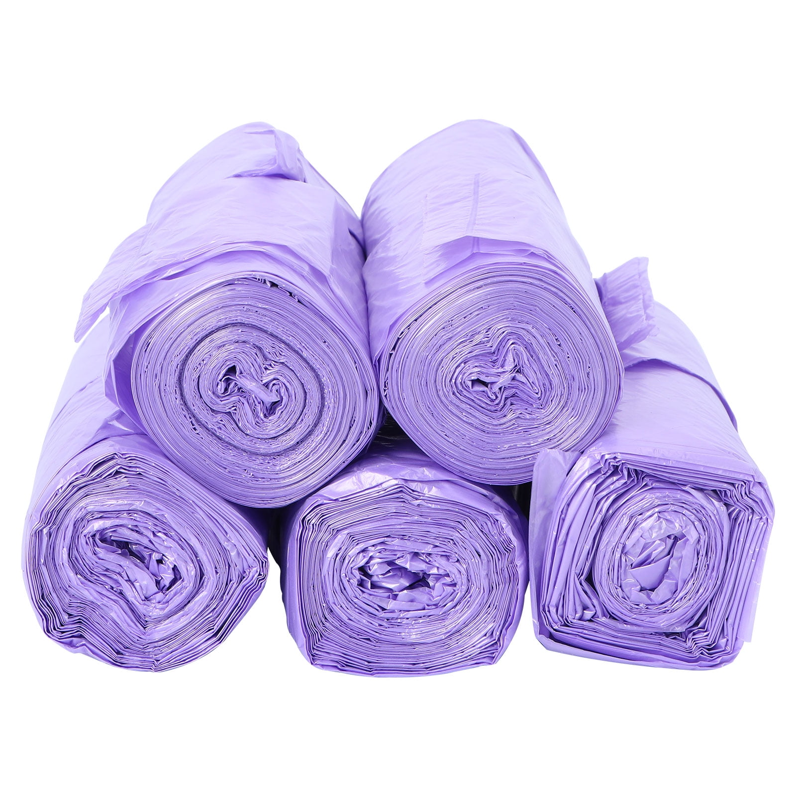 Eease Purple Plastic Trash Bags with Handles for Home and Office ...