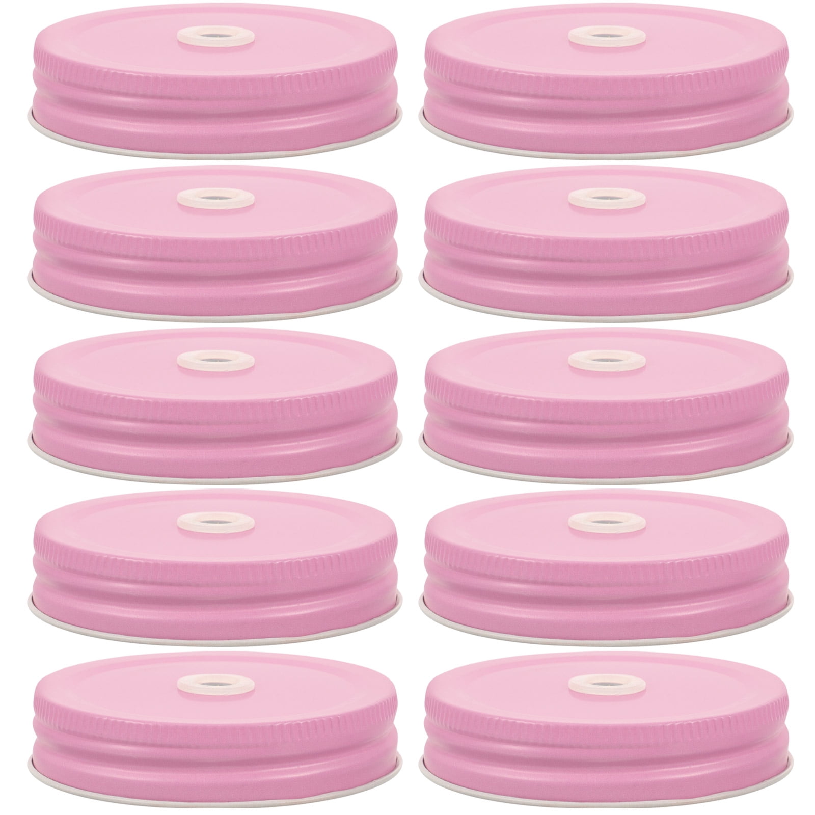 Regular Mouth Mason Jar Lids with Straw Hole - 10 Pcs - Walmart.com