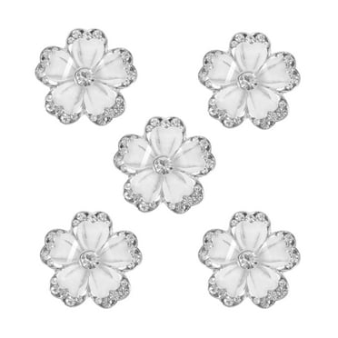 LYUMO 50pcs Crystal Diamante Rhinestone Round Buttons for Clothes ...