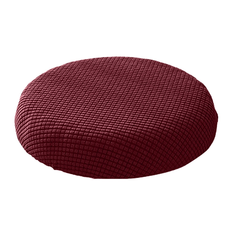 Eease Round Bar Stool Cover, Washable Elastic Chair Slipcover (Claret ...