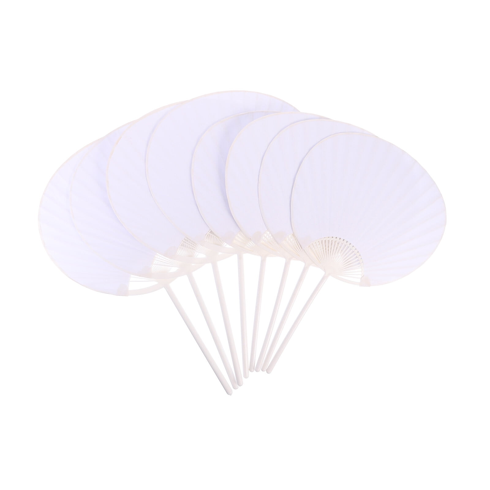 Eease Round Hand Fan 8Pcs DIY Handmade Painting Fan Kids Graffiti Fans ...