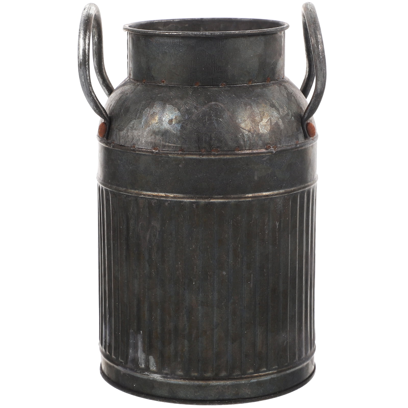 Eease Shabby Chic Galvanized Vase with Handle for Farmhouse Decor ...