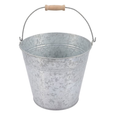 On the Surface Large Tin Pail, Decorative Galvanized Tin Bucket with ...