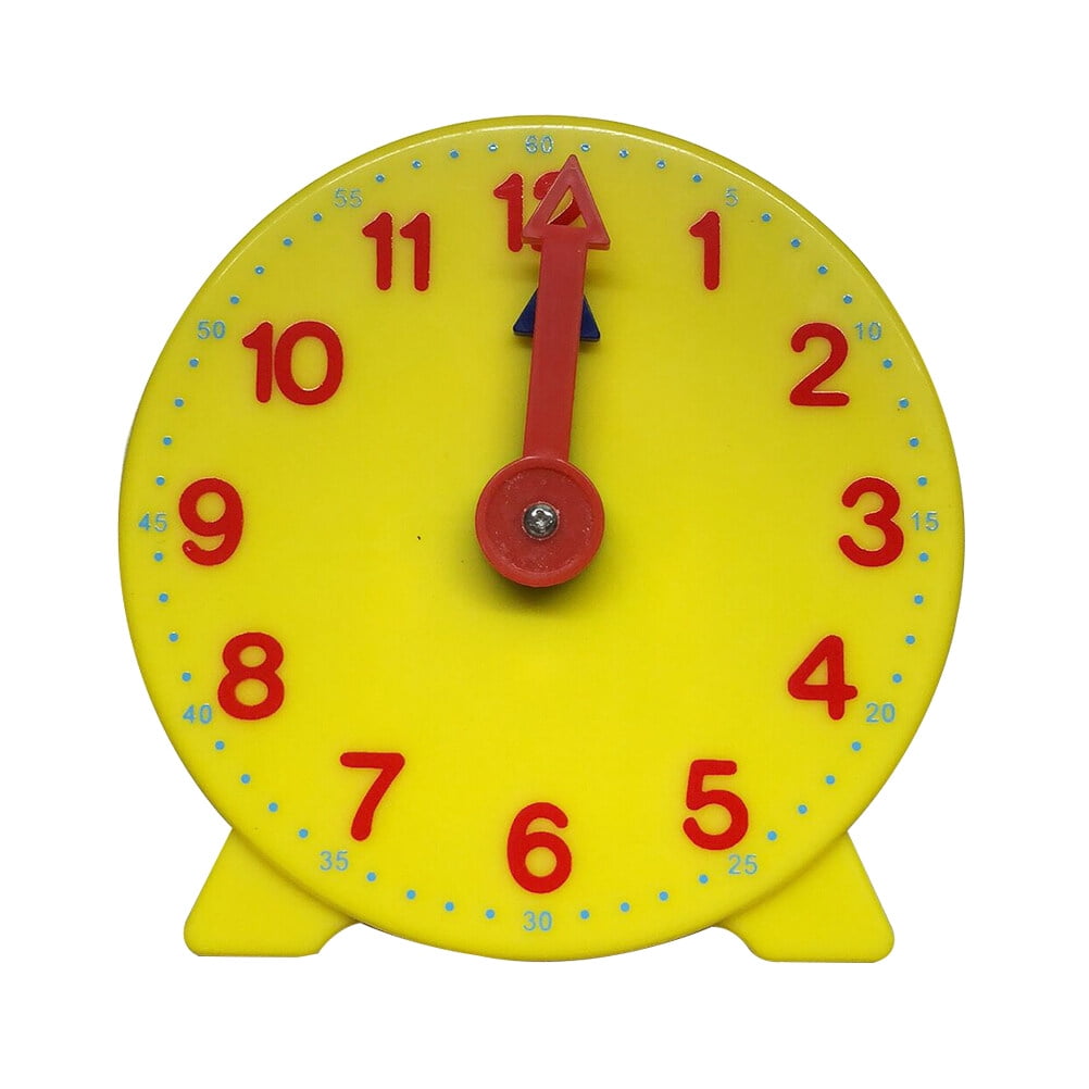 Eease Small Round Learn Time Clock Desktop Teaching Clock Model Early ...