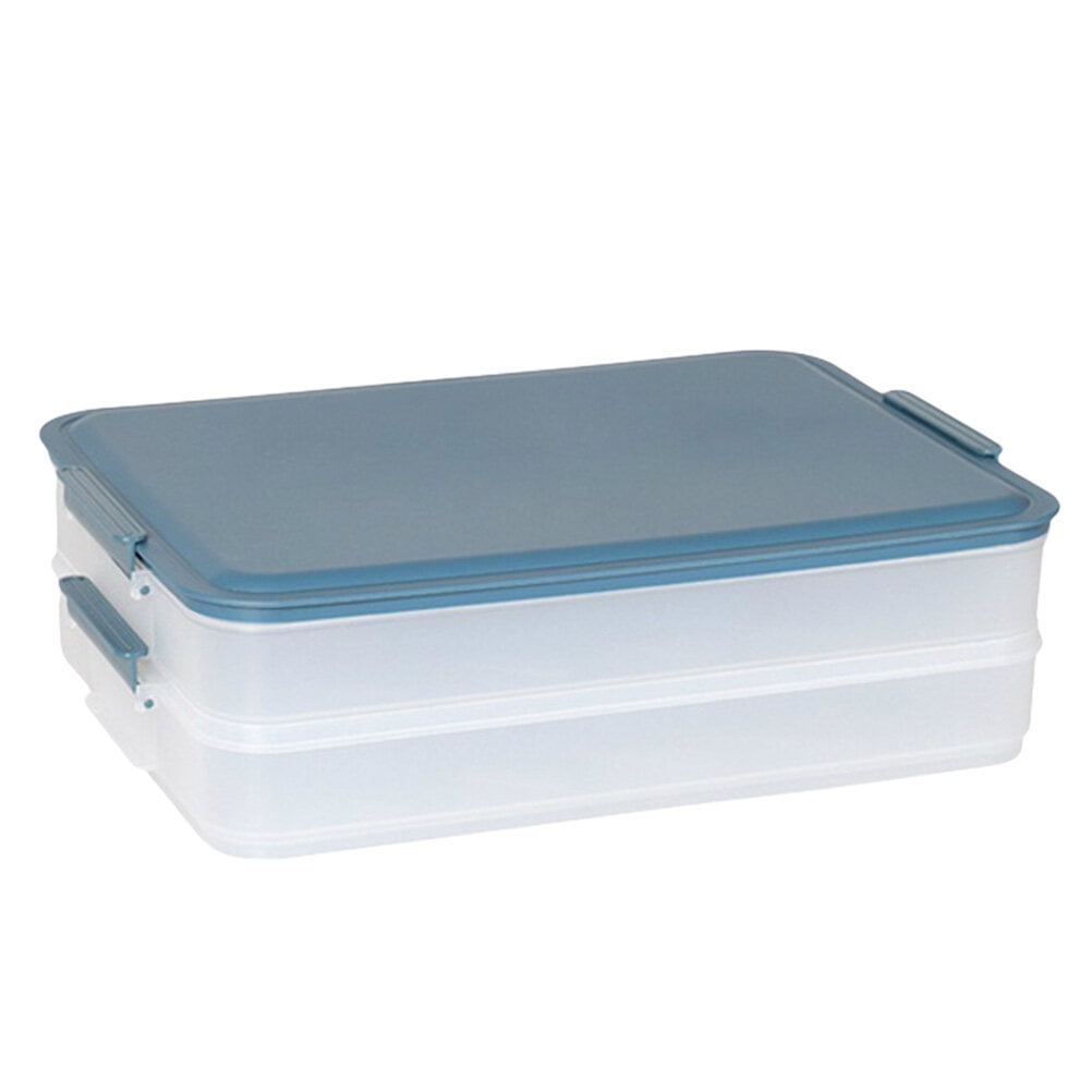 KALLORY Space Saving Dumpling Freezer Storage Box PP 1Pcs 12.2x8.7x3 ...