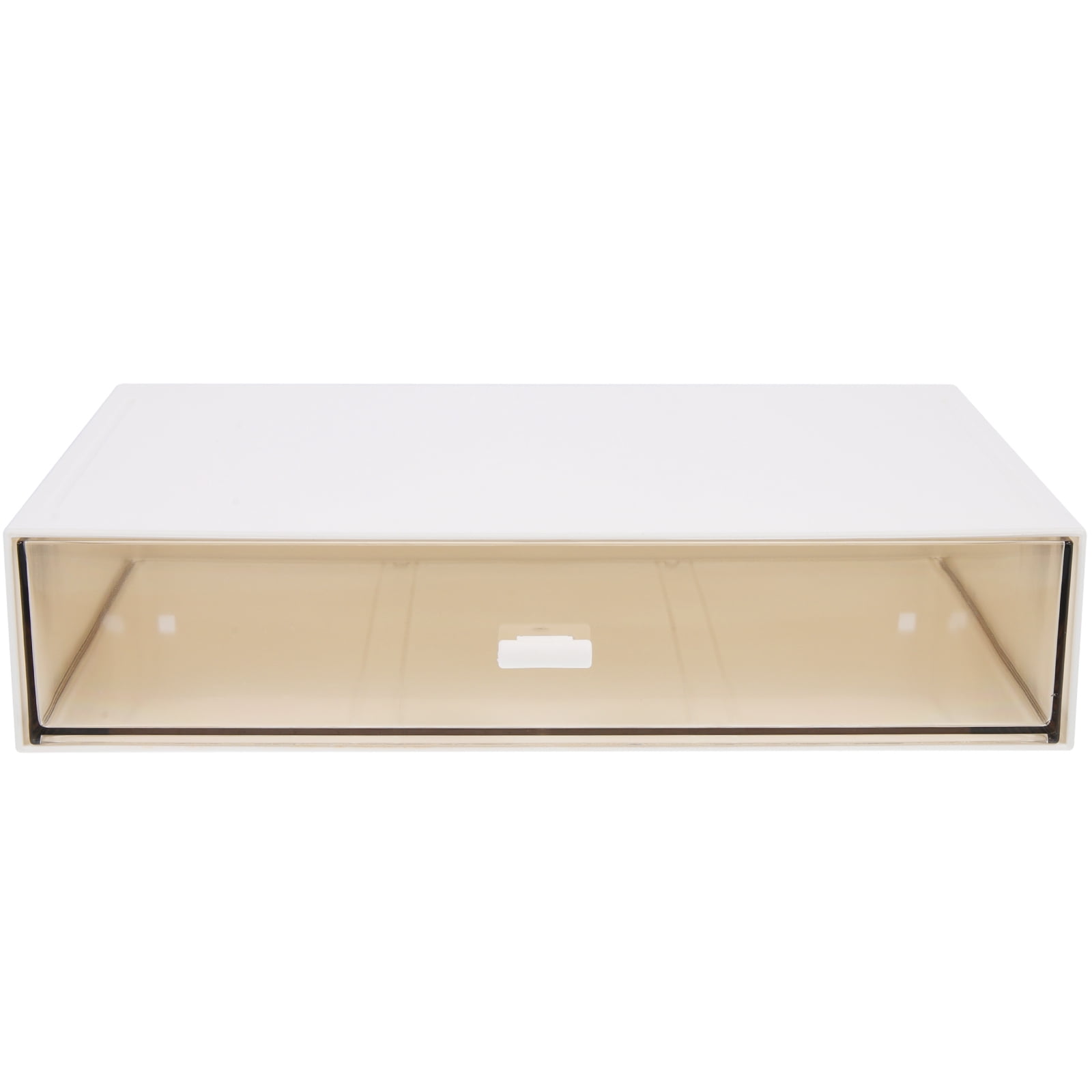 WRITWAA Office Desk Plastic Storage Box White 1Pcs 8.9X6.5X2In ...