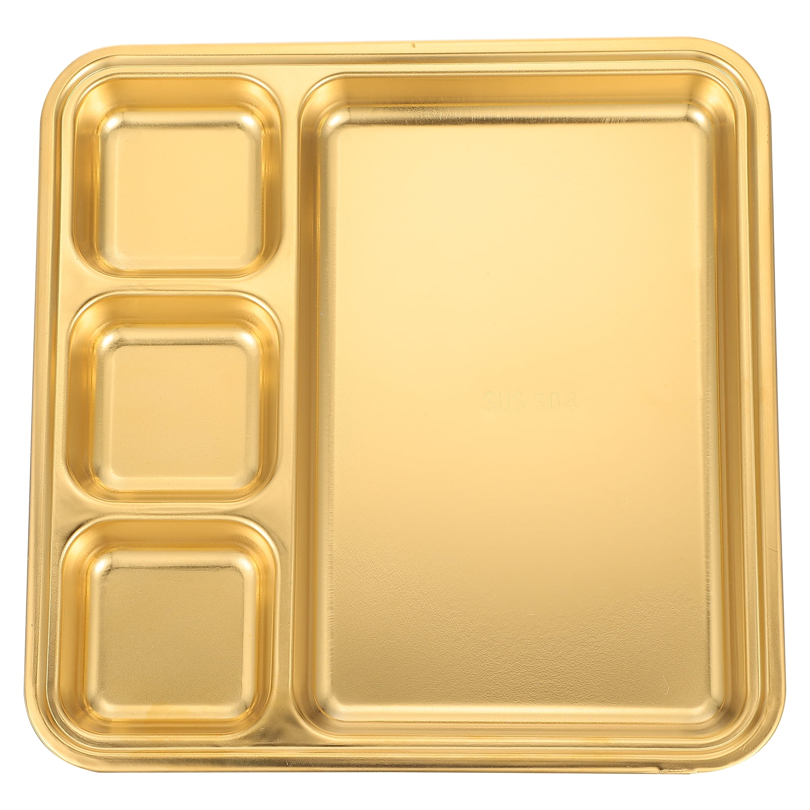 Eease Stainless Steel Divided Dinner Plate - Serving Tray with ...