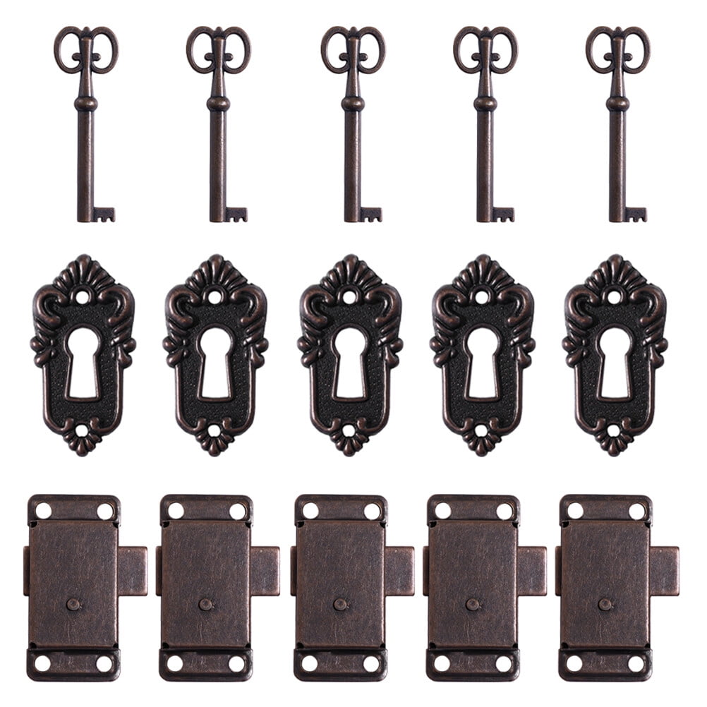 Eease Vintage Cabinet Lock Set Antique Cupboard Hardware with Key ...