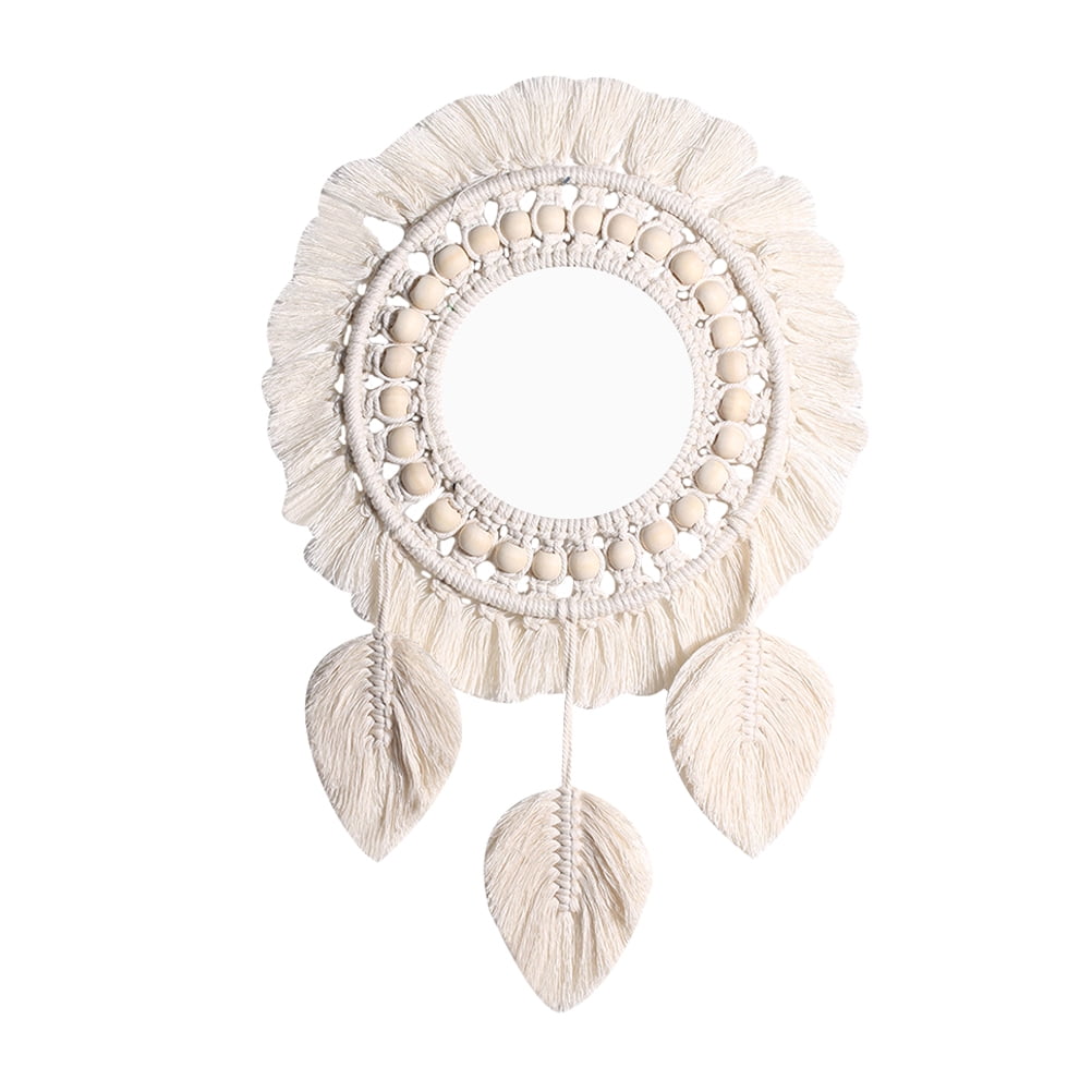 Eease Wall Art Mirror 1pc Cotton Rope Weaving Mirror Vintage Wall ...