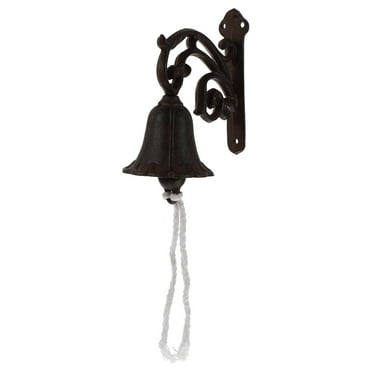 Old Iron Cowboy Western DINNER TRIANGLE Calling Bell Cast Iron Rustic ...