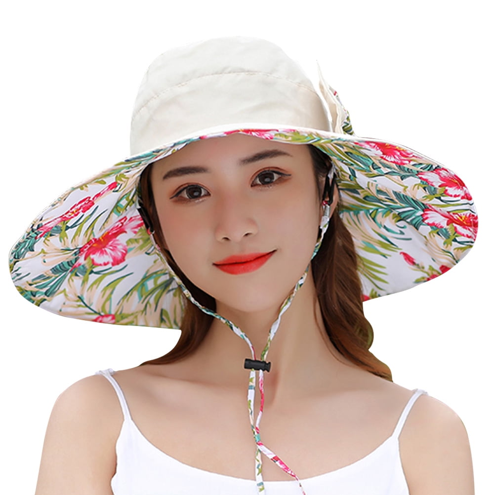 Eease Women Sun Hats Foldable Floppy Hat Wide Brim Uv Protection Beach