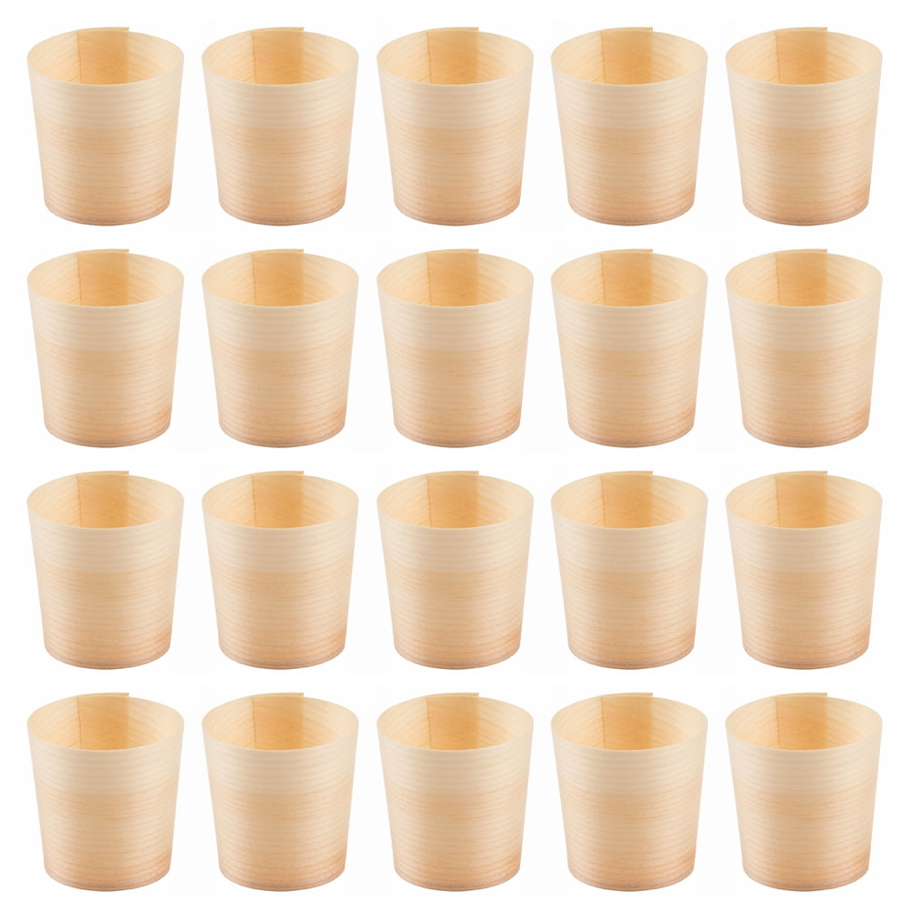Eease Wooden Cups 40Pcs Single-Use Cups Useful Party Dessert Cups ...