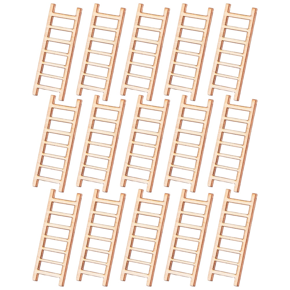 Eease Wooden Stairs 15Pcs Small Simulated Ladder Models Micro Landscape ...