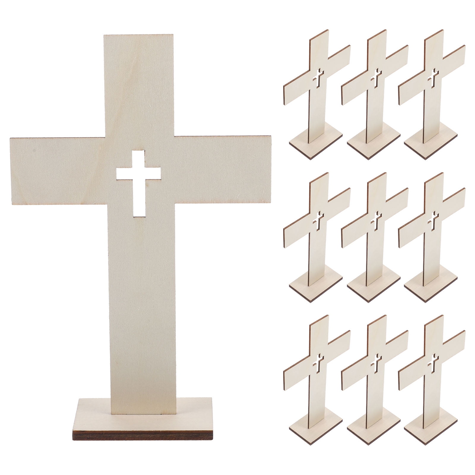 Eease Wooden Standing Cross 10pcs for Church Prayer Baptism - Walmart.com