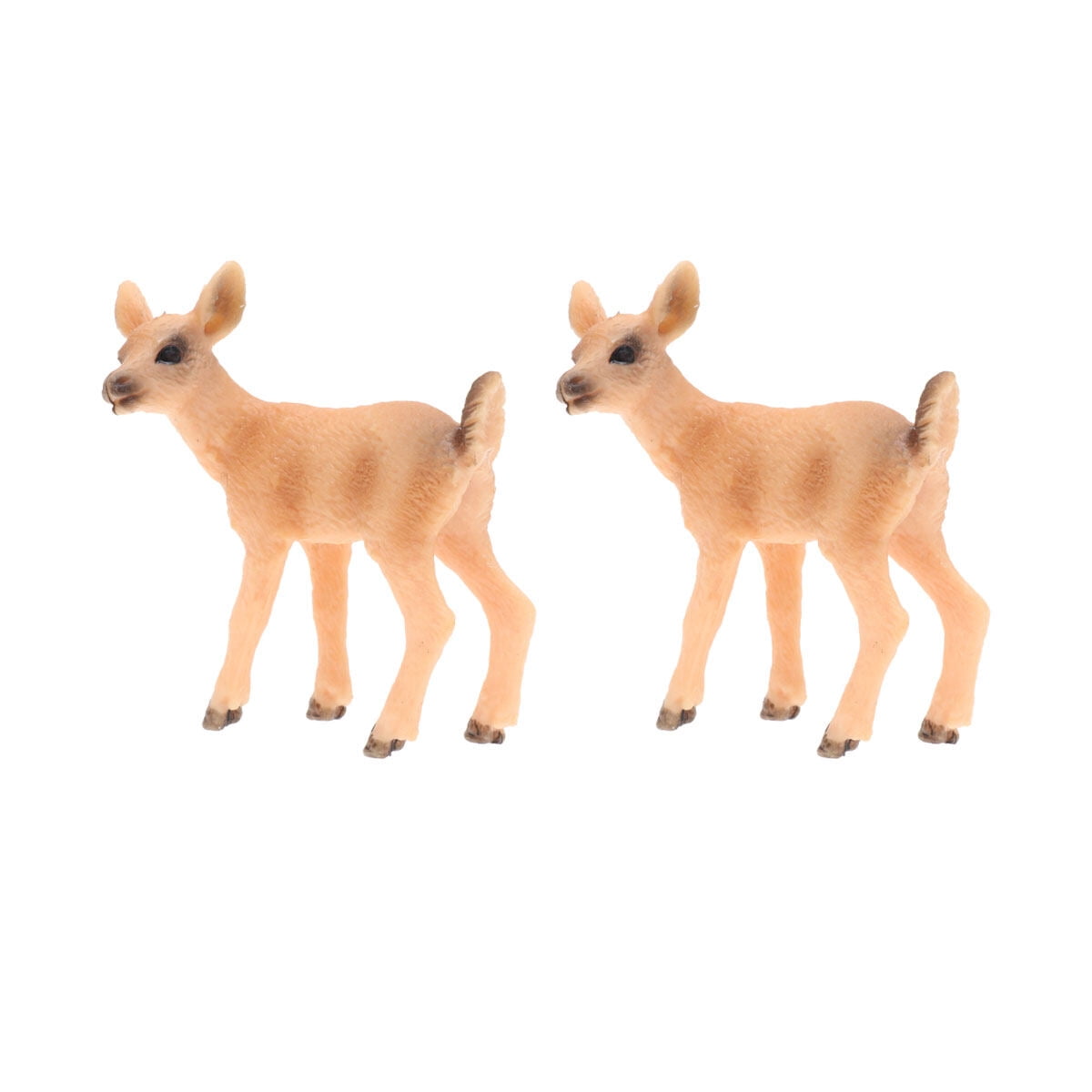 Eease animal model 2pcs Reindeer Figurine Deer Model Statue Artificial ...