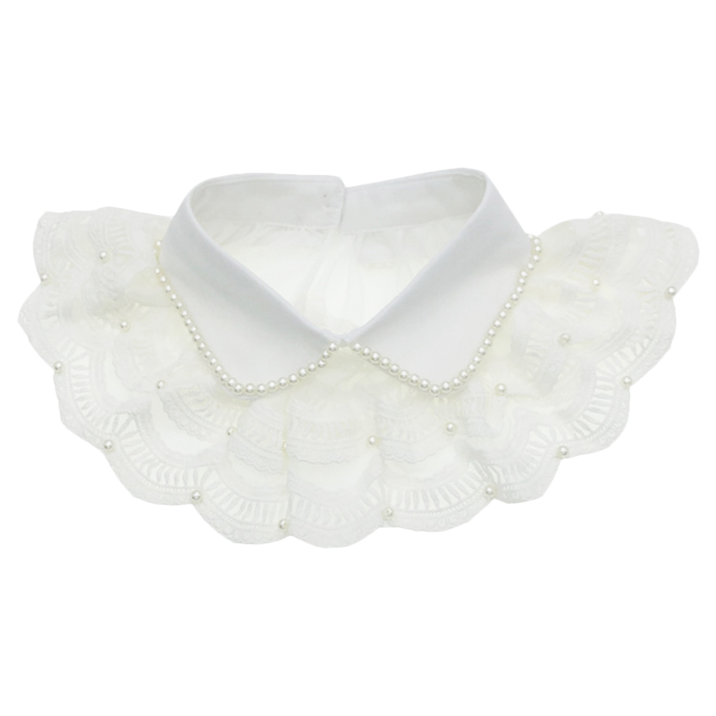 Eease lace collar Versatile Neckline Fashion False Vollar Water Pearl ...