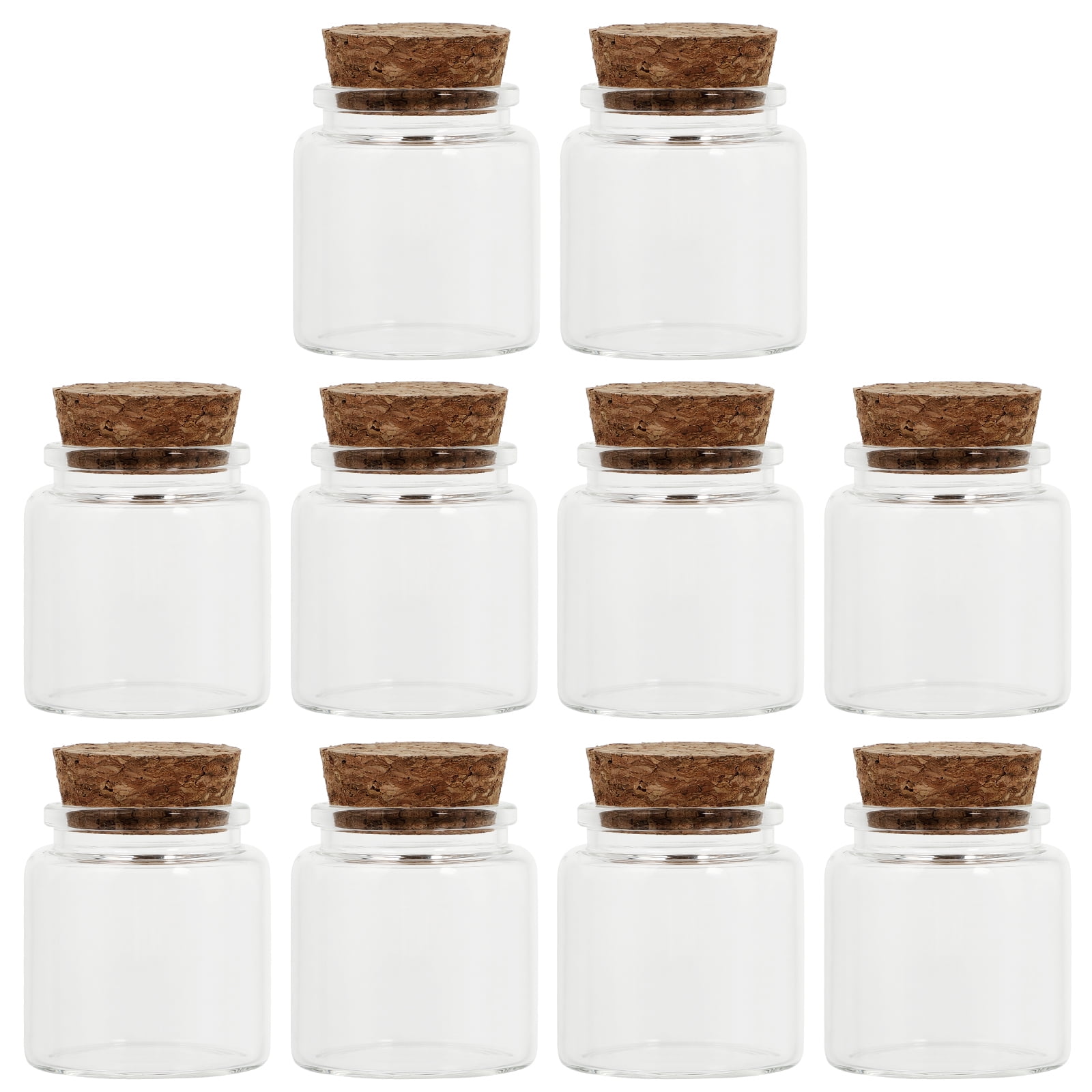 Eease pudding bottles 10pcs Small Glass Favor Jars Glass Bottles with ...