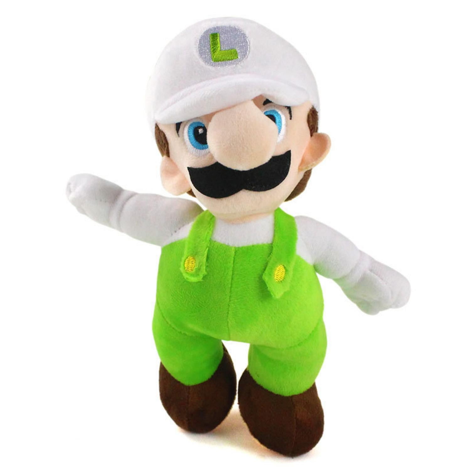 Eebon Super Bros Plush Toy 10 Luigi Stuffed Doll White Hat Standing Luigi Plush