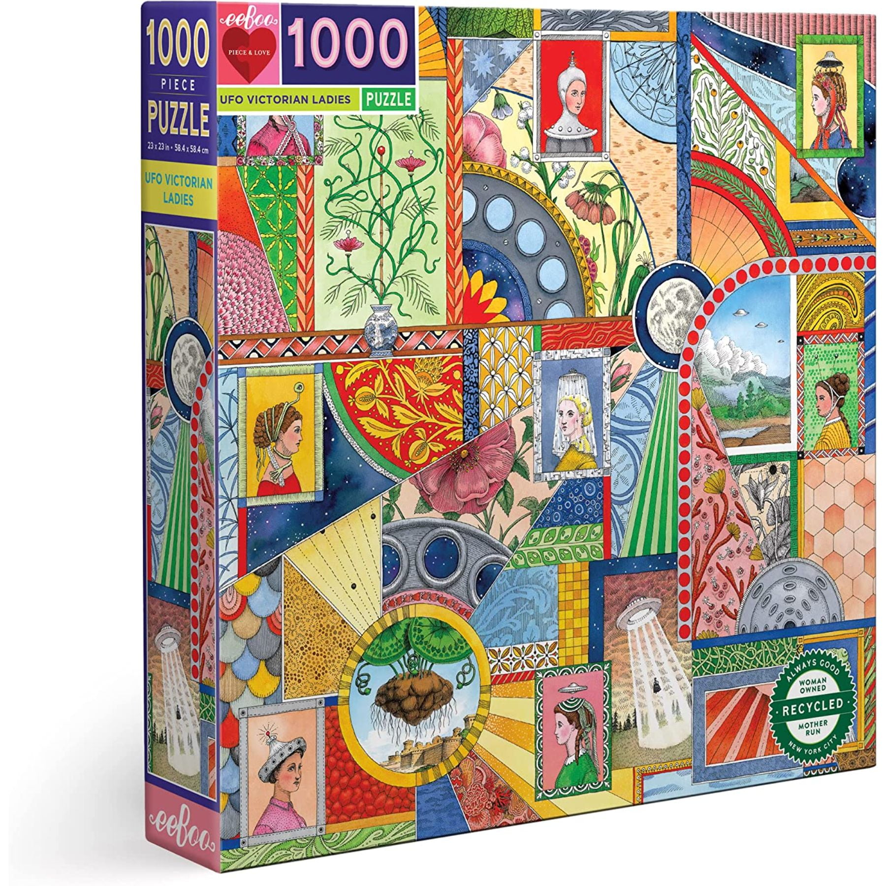 Eeboo 1000 Piece Puzzle for Adults or Kids, Colorful Design Jigsaw ...