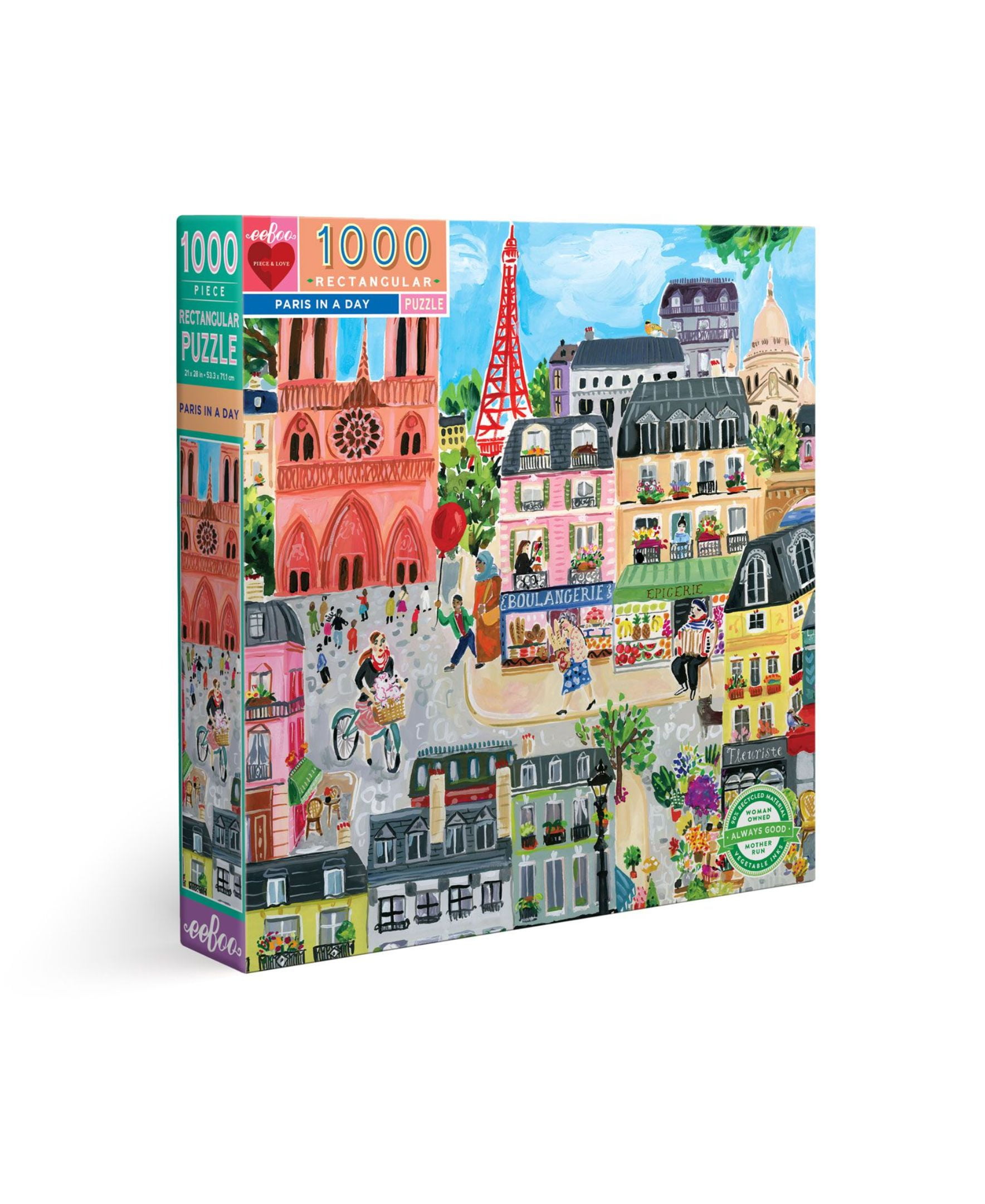 Paris in a Day 1000 Piece Rectangle Puzzle - Walmart.com